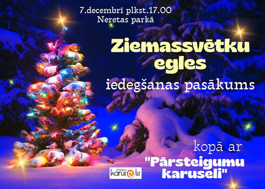 Kalėdų eglutės įžiebimo renginys kartu su „Staigmenų karusele“ 07.12. ...